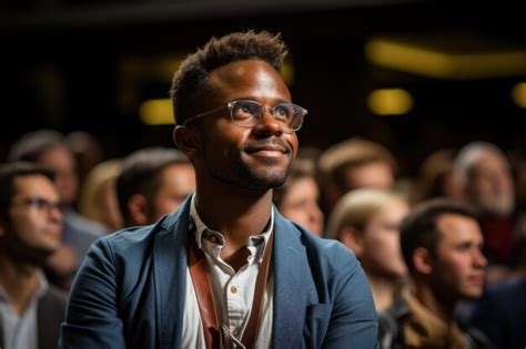 Premium Photo A Man Is Asking A Question To A Speaker During A Qa Session At An International