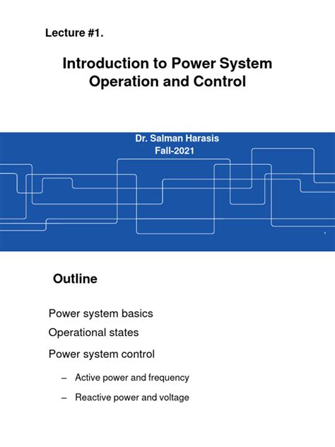 Introduction To Power System Operation And Control Pdf Ac Power