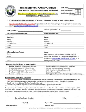 Fillable Online Sample TREE INVENTORY And TREE PROTECTION PLAN Fax Email Print PdfFiller