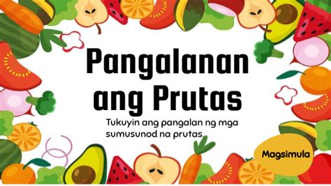 Pangalanan Ang Mga Prutas