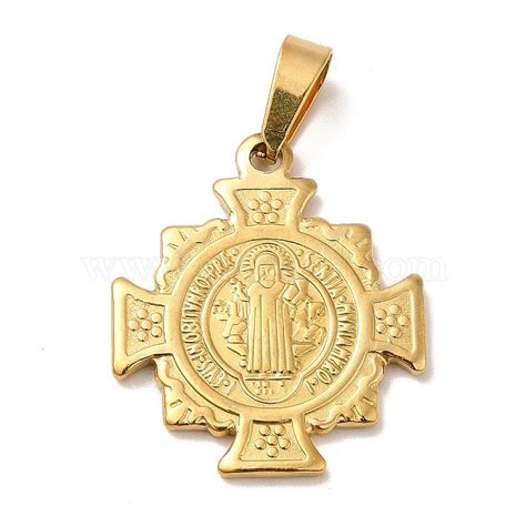 Vacuum Plating 201 Stainless Steel Pendants Cross With Cssml Ndsmd