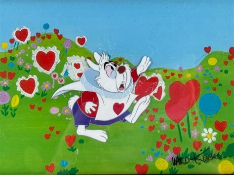 Sold At Auction White Rabbit Animation Cel Ward Kimball Walt Disney