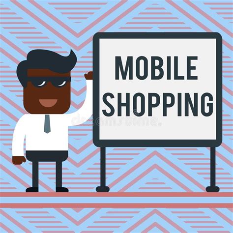 Word Writing Text Mobile Shopping Business Concept For Buying And