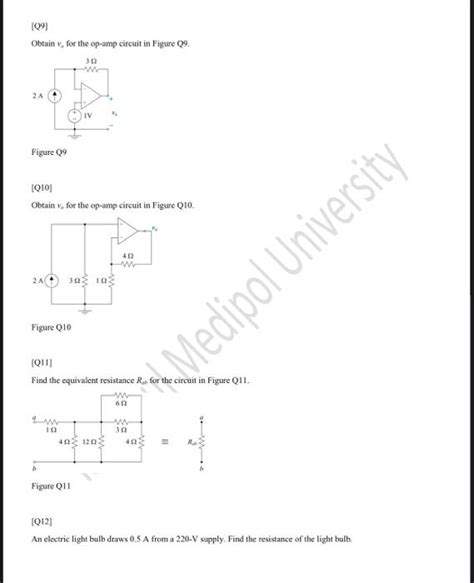 Solved Q9 Obtain V11 For The Op Circuit In Figure Q9 Chegg