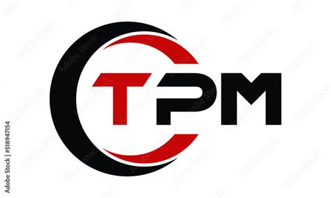 Tpm Three Letter Swoosh Logo Design Vector Template Monogram Logo