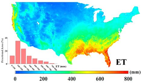 Spatial Distribution Of 30 Year Averaged Evapotranspiration Et From Download Scientific