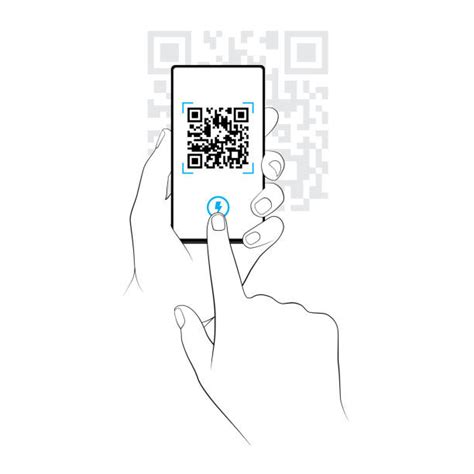 320 Hand Holding Phone Qr Scanner Stock Illustrations Royalty Free