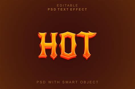 Premium Psd Hot 3d Editable Text Effect