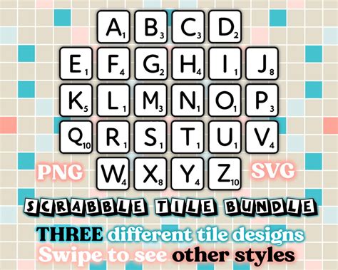Scrabble Tile Svg Bundle Svg Bundle Png Letter Svg Alphabet Svg