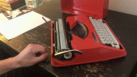 1969 Hermes Rocket Cursive Script Typewriter Orange Cursive Cursive