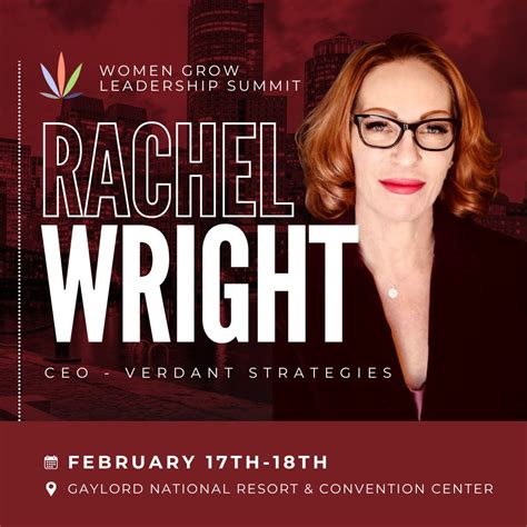 Were Excited To Welcome Rachel Wright To The Women Grow Leadership