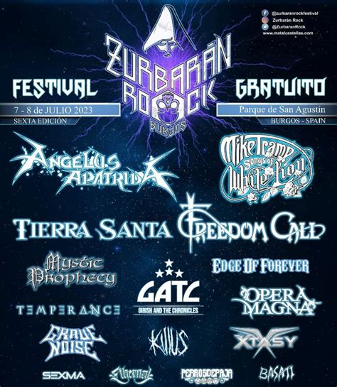 El Festival Gratuito Zurbarán Rock Burgos 2023 Presenta Su Cartel