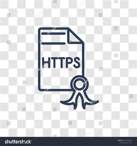 Network Certificate Icon Trendy Linear Network Stock Vector Royalty