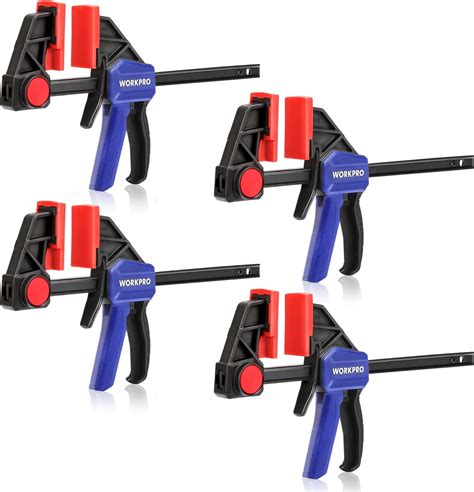 Workpro 6 Bar Clamps For Woodworking One Handed Clamp Spreader Light