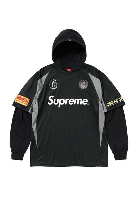 Supreme Supreme Hooded Soccer Jersey Grailed