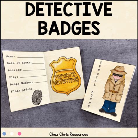 8 Badges De Détectives à Imprimer Chez Chris Resources