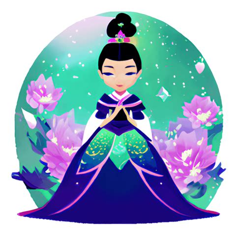 Beautiful Asian Princess Graphic · Creative Fabrica