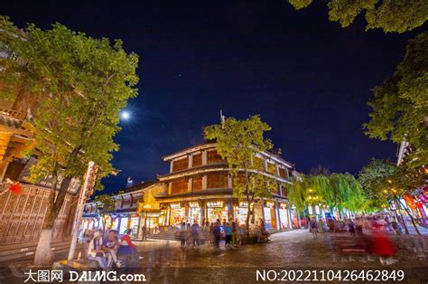 云南大理古城景区夜晚风光摄影图片 大图网图片素材