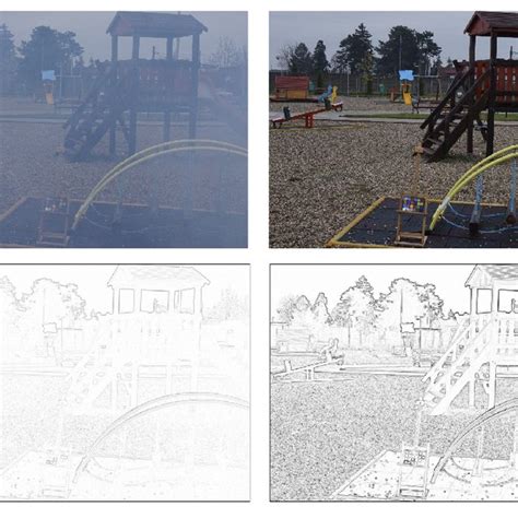 Gradient Comparison Between A Fogged Image Left And Its Fog Free