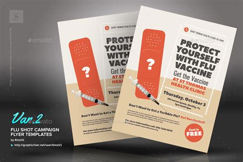Flu Shot Campaign Flyer Templates Print Templates Graphicriver