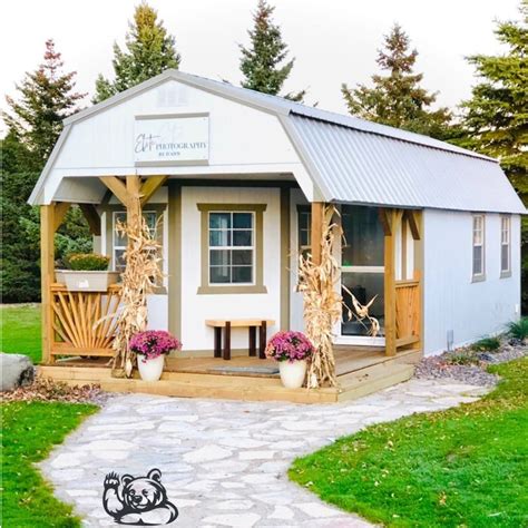 Barn Shed Roof Cabin With Loft 12x32′ Premier Lofted Barn Cabin
