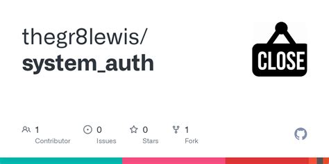 Github Thegr8lewissystemauth
