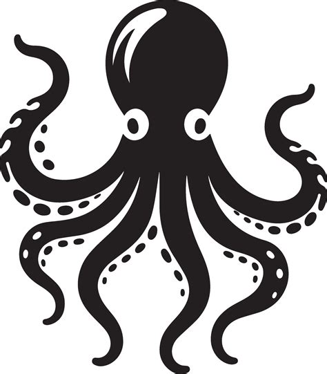 pulpo silueta ilustración Vector en Vecteezy