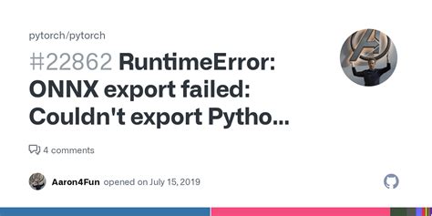 RuntimeError ONNX Export Failed Couldn T Export Python Operator Im Col Issue