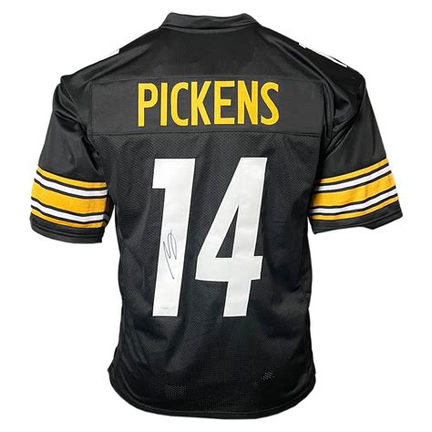 George Pickens Signed Pittsburgh Black Football Jersey Jsa — Rsa