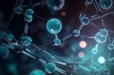 premium photo science molecular structure close up background