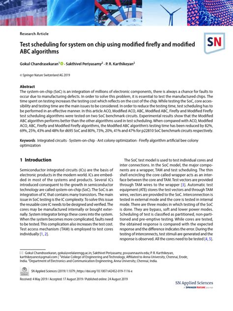 test scheduling for system on chip using modified firefly and modified