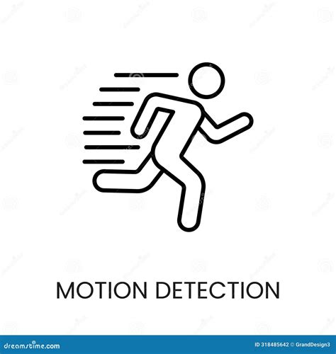 Motion Detection Line Vector Icon With Editable Stroke For Placement On