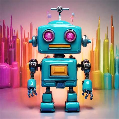 Premium Photo Vibrant Robot Art A Spectrum Of Colorful Differences