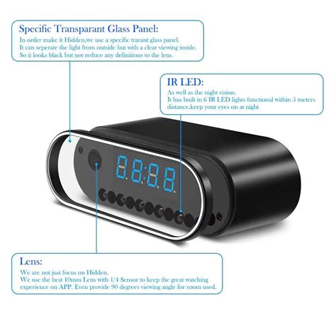 Amazon Best Selling Smart Desk Clock Spy Camera 1080p Hd Home Security With Night Vision Mini