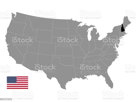 アメリカ国旗を持つニューハンプシャー州の地図 アイコンのベクターアート素材や画像を多数ご用意 アイコン アメリカ合衆国 アメリカ