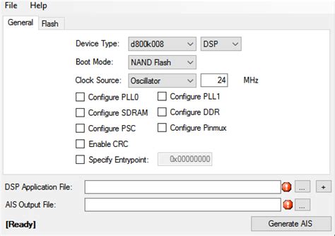 CCS TMS320C6748 Flash The Application Binary To NAND And Boot From
