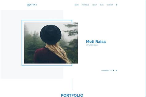 Kickz Portfolio Html Template Portfolio Business Portfolio Blog