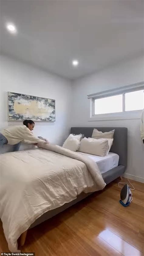 Tayla Damir Leaves Fans Confused As She Irons Her Bedsheets Daily