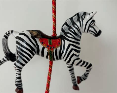 Kurt Adler 1988 Carousel Zebra Ornament Etsy