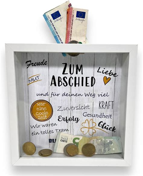 Amazon De BUSDUGA 4194 Sparkasse Zum Abschied Bilderrahmen 20x20x5cm