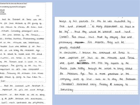 Edexcel Gcse Re D Question Walk Through Covenant At Sinai Teaching