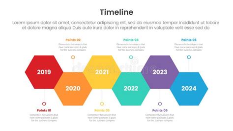 Timeline Set Of Point Infographic With Long Rectangle Box And Small