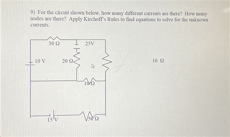 Solved For The Circuit Shown Below How Many Different Chegg