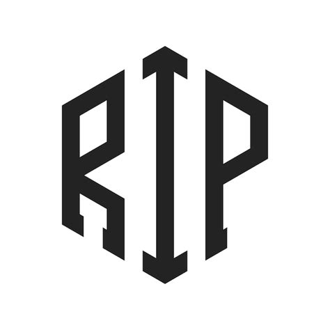 Premium Vector Rip Logo Design Initial Letter Rip Monogram Logo Using