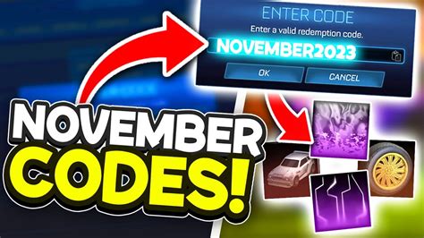 New November Redeem Codes Rocket League Youtube