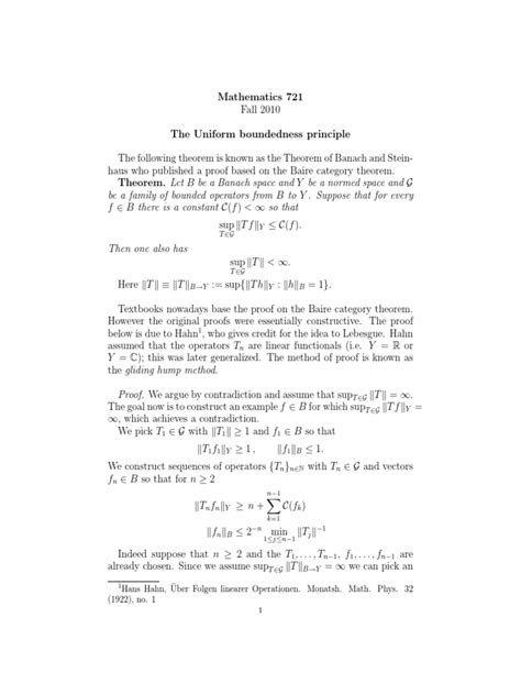 uniform boundedness gliding hump pdf series mathematics calculus
