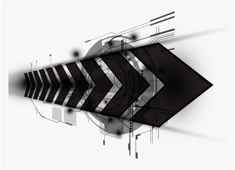 Arrow Black Png Tech Technology Effects Effect Vector Design Background Banner Png