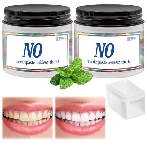 2 Pcs Toothpaste Tablets Hydroxyapatite Toothpaste Toothpaste Tablets Chewable Toothpaste