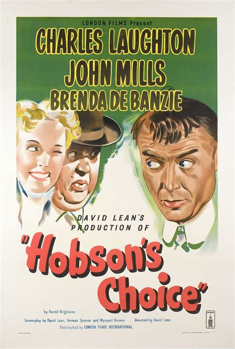 Hobsons Choice Original 1953 British One Sheet Movie Poster