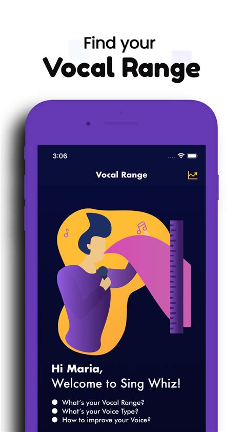 Iphone 용 Vocal Range Finder Sing Whiz 다운로드
